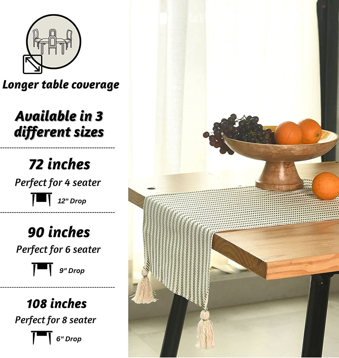 Broken Stripe Table Runner - Olive Green – Folkulture India